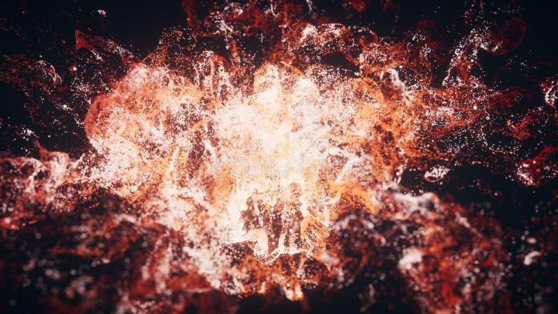 Red Flowing Particles with Explosive Wave Effect, 3d Rendering Stock Footage - Video of magical ...