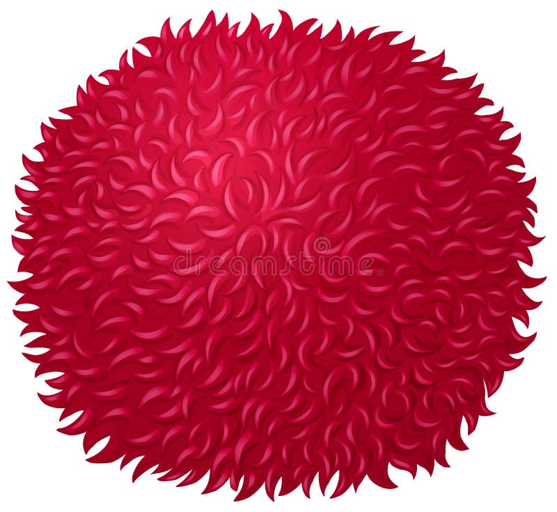 Fluffy Blob of Red Watercolor Stock Illustration - Illustration of ...