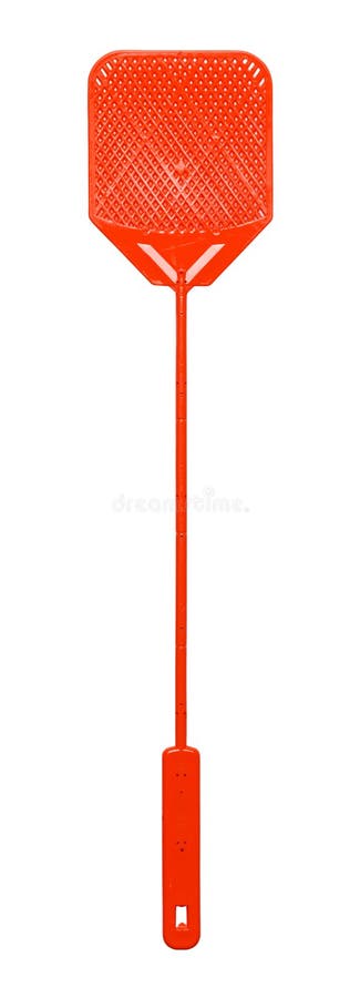 Red Fly Swatter stock image. Image of isolated, insect - 56171229