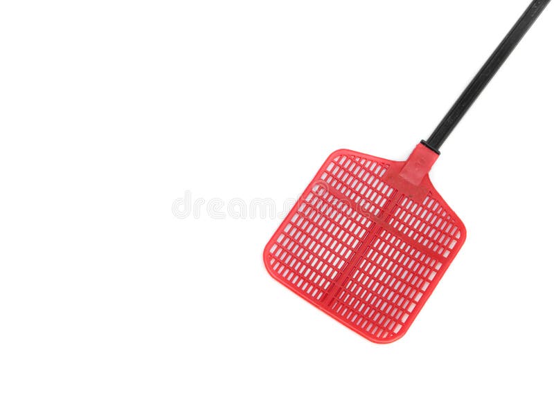 Plastic Fly Swatter Isolated on White with Clipping Path Stock Image ...
