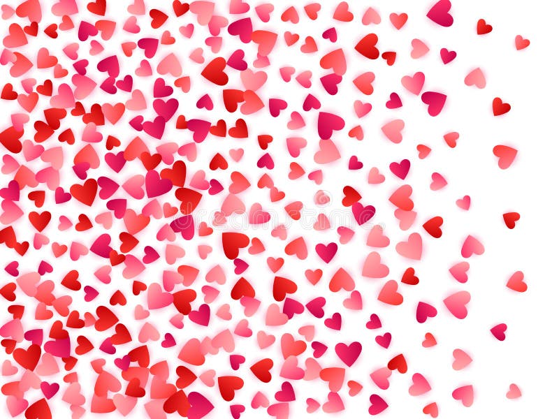 Red Flying Hearts Bright Love Passion Background. Stock Vector ...