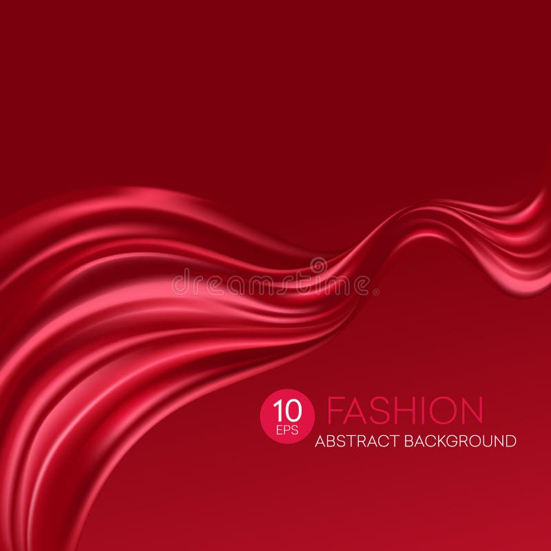 Red Flying Silk Fabric. Fashion Background Stock Vector - Illustration ...