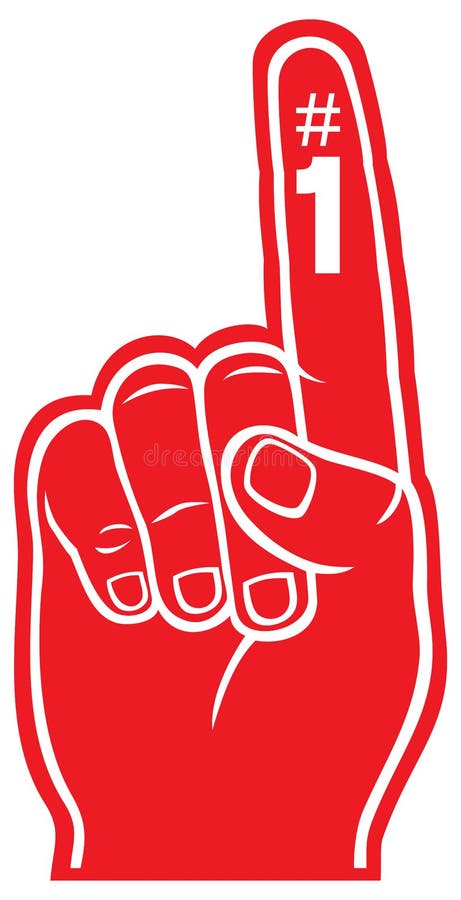Foam Finger No 1 stock image. Image of foam, finger, support - 6966387