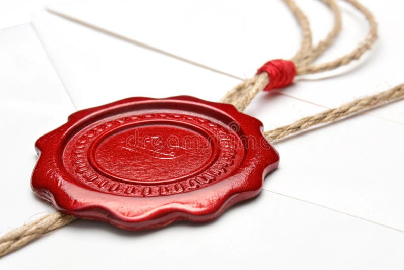 Red Foil Diploma Seal Isolated on White Stock Illustration ...