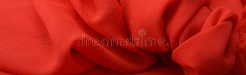 Red Folded Fabric Background. Stock Image - Image of satin, abstract ...