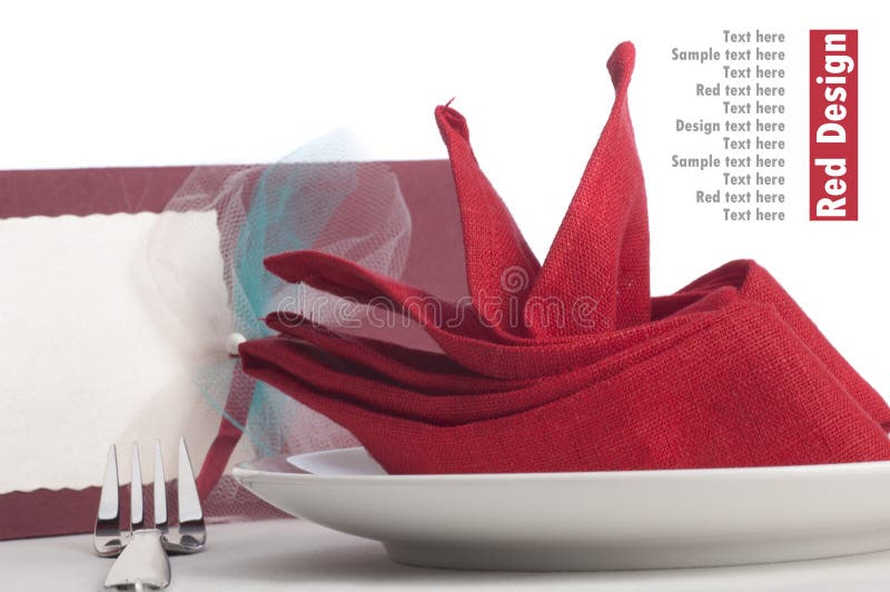 Red folded napkin stock image. Image of fabric, service - 57869087