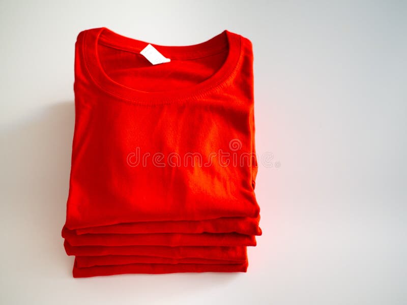 White folded T-shirt stack stock image. Image of folded - 185170365