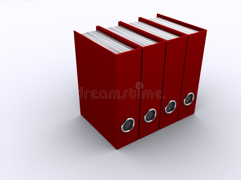 Red folder stock illustration. Illustration of documentation - 6668457