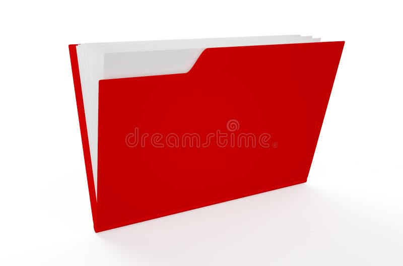 Red folder stock illustration. Illustration of documents - 52046644