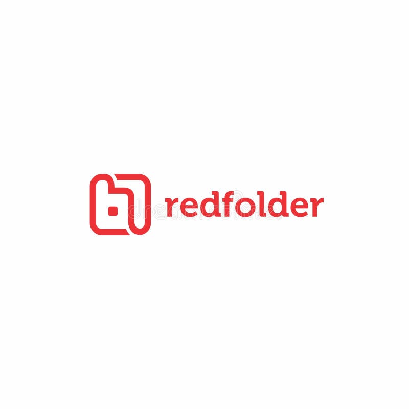 Red Folder Logo Simple stock vector. Illustration of element - 302546193