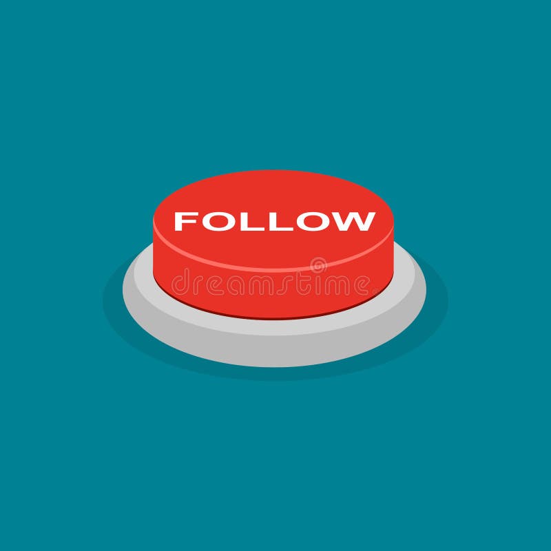 Follow Button Vector Illustration. Stock Vector - Illustration of ...