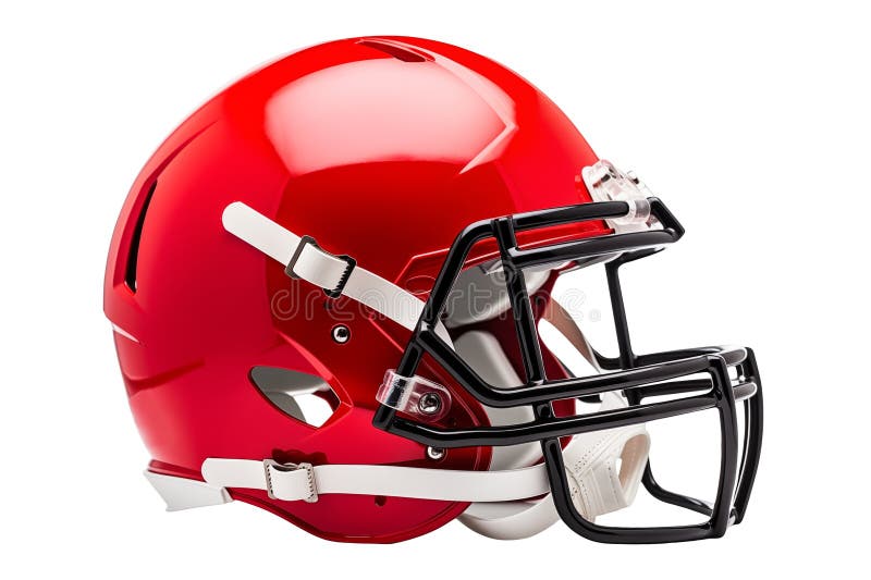 Red football helmet stock illustration. Illustration of profile - 306898625