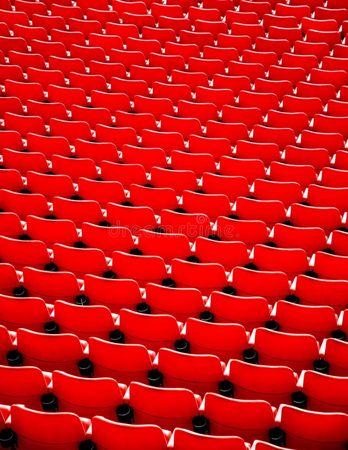 Red football stadium seat. stock photo. Image of sport - 102378396