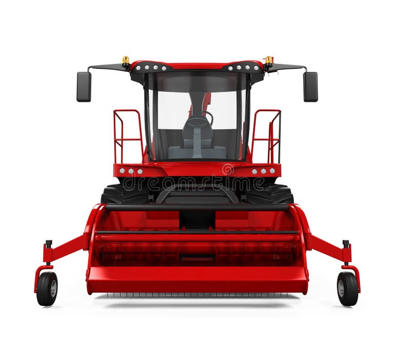 Red Forage Harvester stock illustration. Illustration of background ...