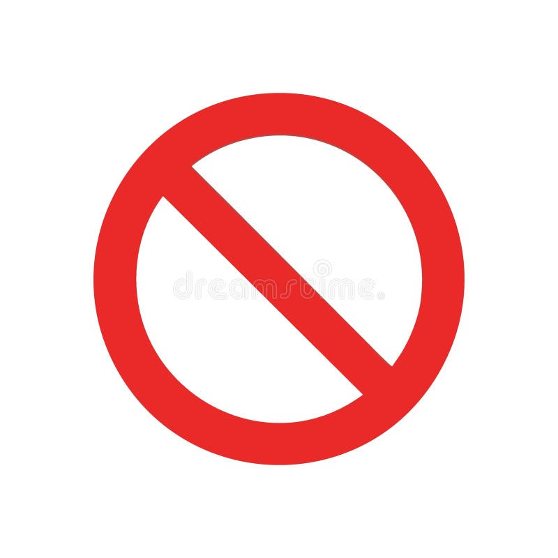 Red Forbidden Circle Symbol. this Universal Graphic Conveys Clear ...