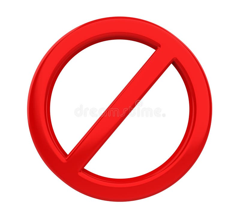 Forbidden Sign Red Stop Icon Stock Vector - Illustration of highway ...