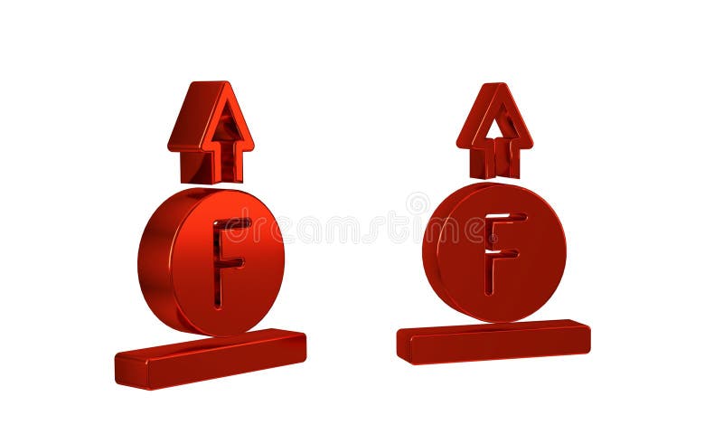 Red Force of Physic Formula Calculation Icon Isolated on Transparent ...
