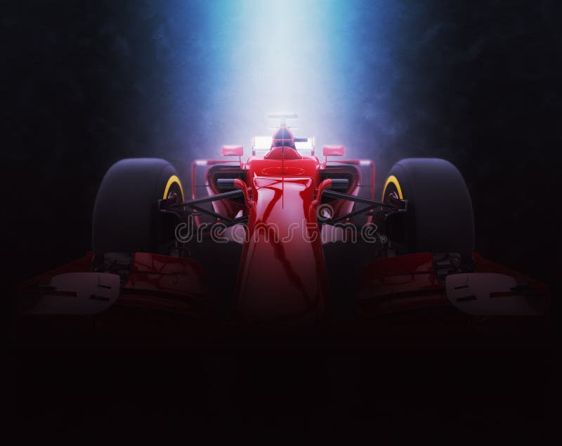 Red Formula One Car - Epic Lighting Stock Illustration - Illustration ...