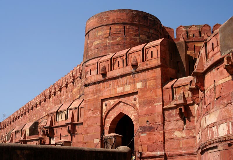 Red Fort stock image. Image of fortress, fortification - 10807159