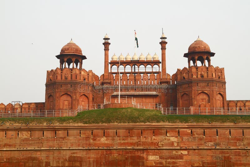 Red Fort in Old Delhi, India Stock Photo - Image of architecture, islam ...