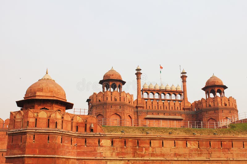 The Gates of the Massive Red Fort in Delhi, India Editorial Photography ...