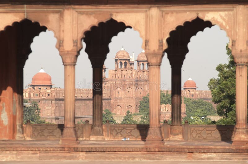 Red Fort stock image. Image of arch, ramparts, friday - 3857153