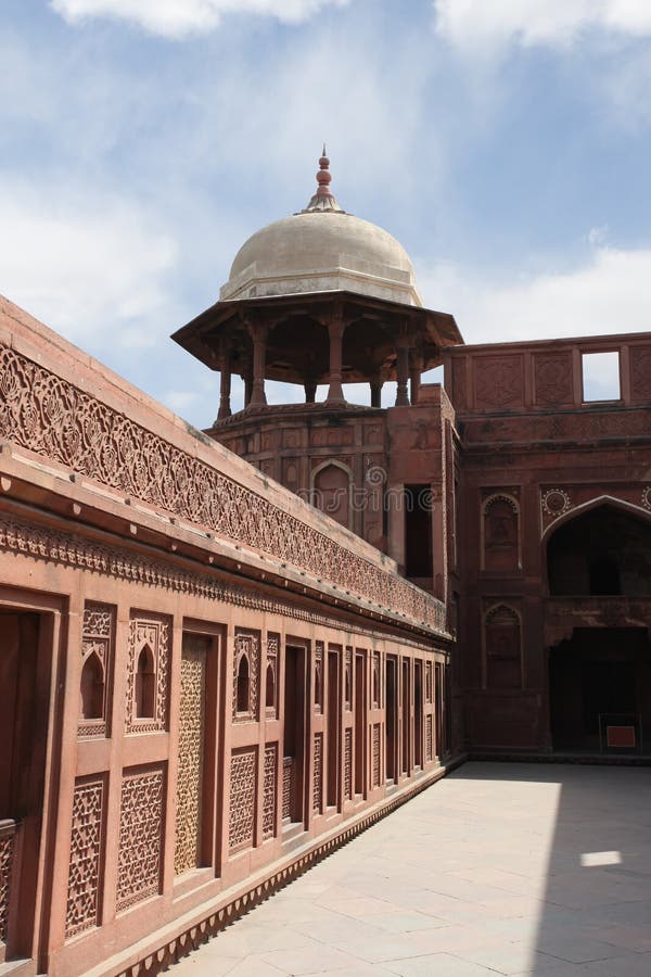 Red Fort, Agra stock photo. Image of sandstone, brick - 11080440