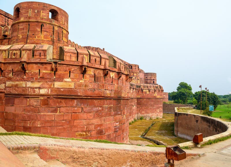 Red Fort Complex in Agra, India Stock Image - Image of landmark, fort ...