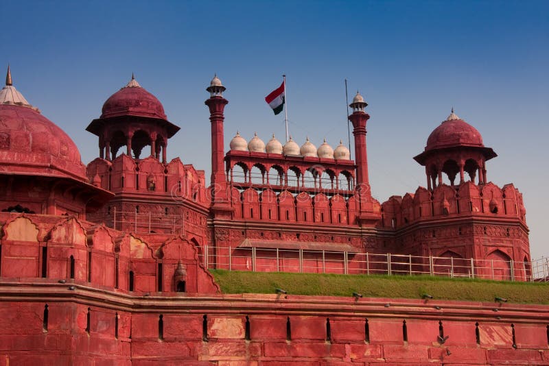 Red fort Delhi stock image. Image of king, tricolour - 15892169