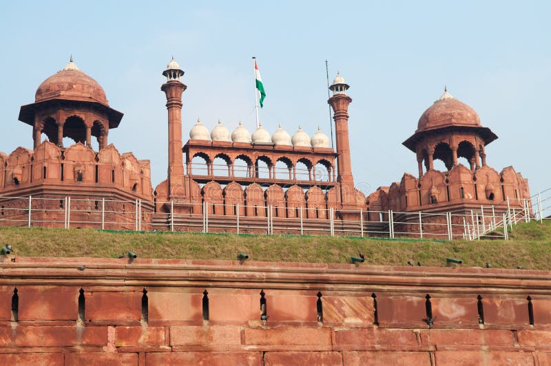 Red Fort in Old Delhi, India Stock Photo - Image of architecture, islam ...