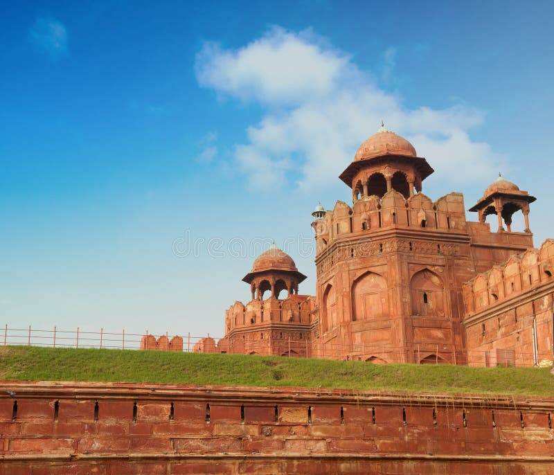 Red Fort India stock image. Image of building, heritage - 27757205