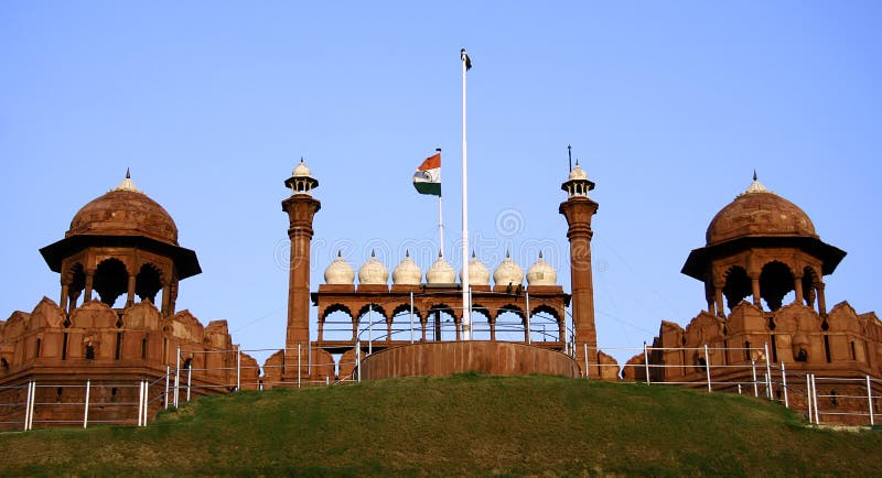 Red Fort in the Evening Sky, Delhi Stock Photo - Image of culture ...