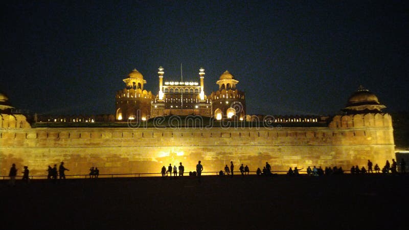 Fort in Front of the Taj Mahal in Agra Stock Image - Image of wonder ...