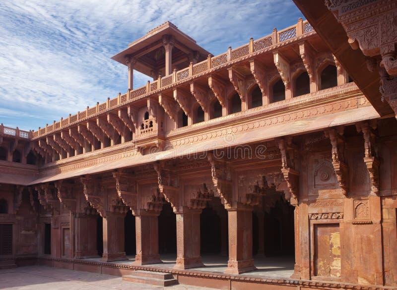Red fort inside. Agra stock photo. Image of fort, castle - 110095962