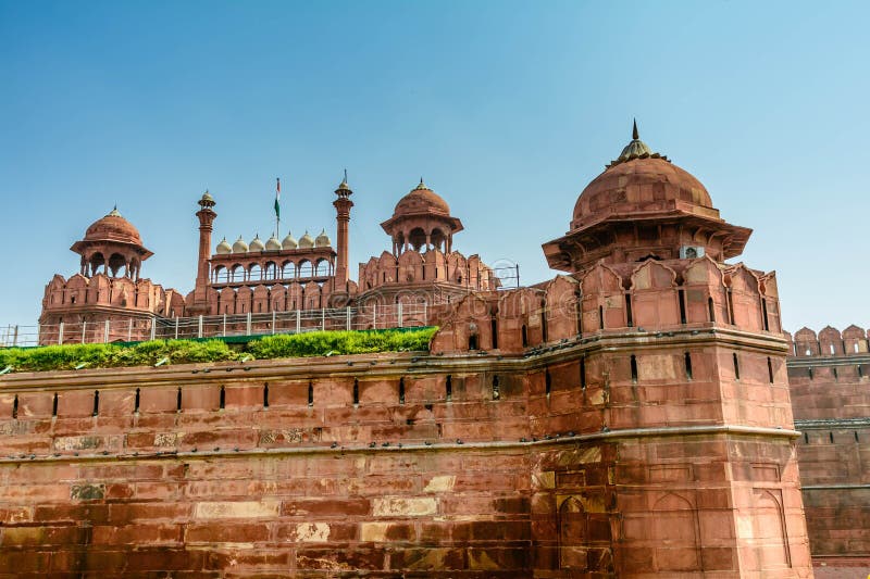 Red Fort in New Delhi, India Stock Photo - Image of sandstone, heritage ...