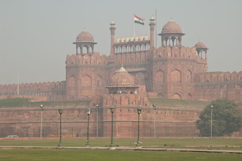Red Fort in Old Delhi, Delhi, India. Stock Photo - Image of splendid ...