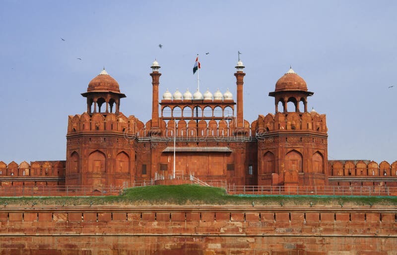 Red Fort in Old Delhi, India Stock Photo - Image of architecture, islam ...