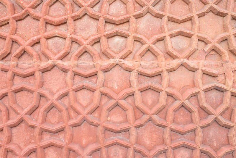 Red fort wall texture stock photo. Image of landmark - 62787434