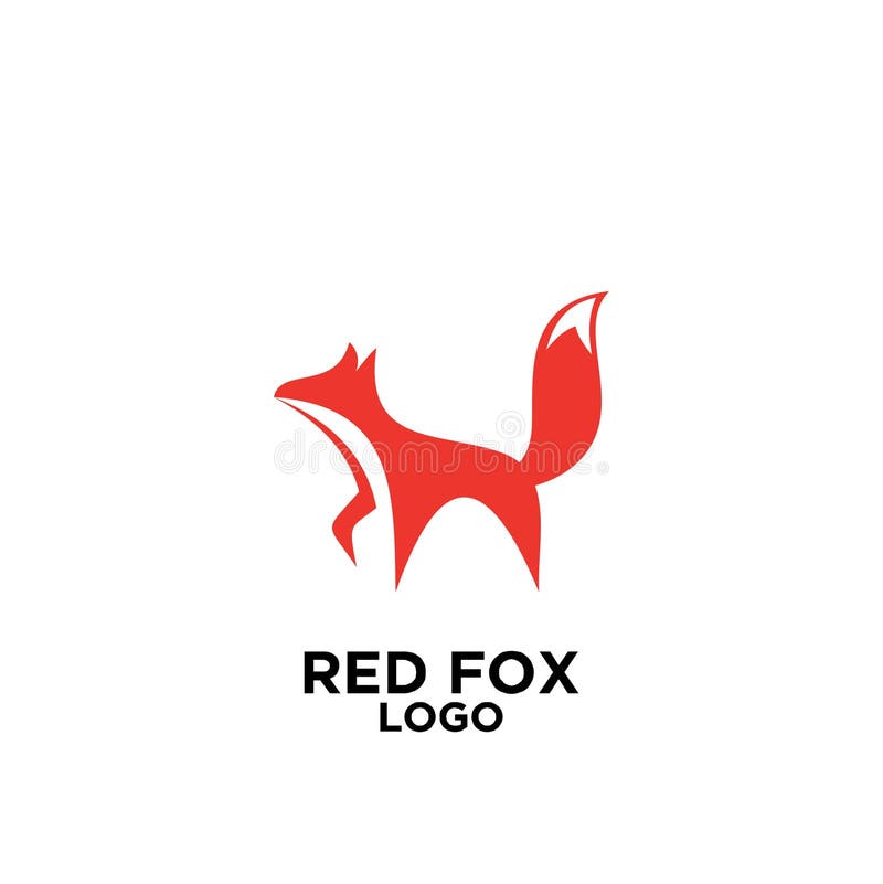 Set Collection Red Fox Modern Abstract Simple Logo Icon Design Stock ...