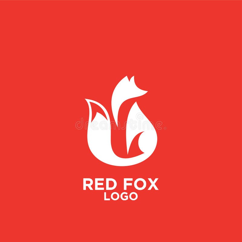 Red Fox Modern Abstract Simple Logo Icon Design Stock Vector ...