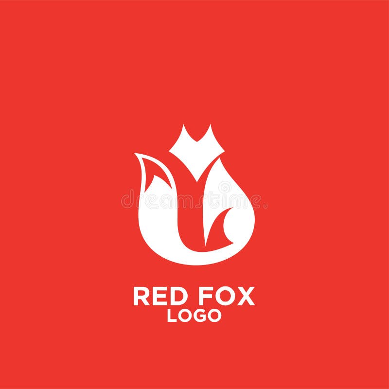 Red Fox Modern Abstract Simple Logo Icon Design Stock Vector ...