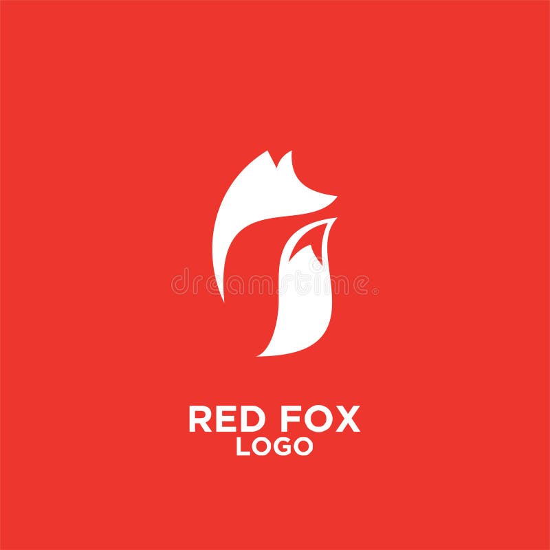 Red Fox Modern Abstract Simple Logo Icon Design Stock Vector ...