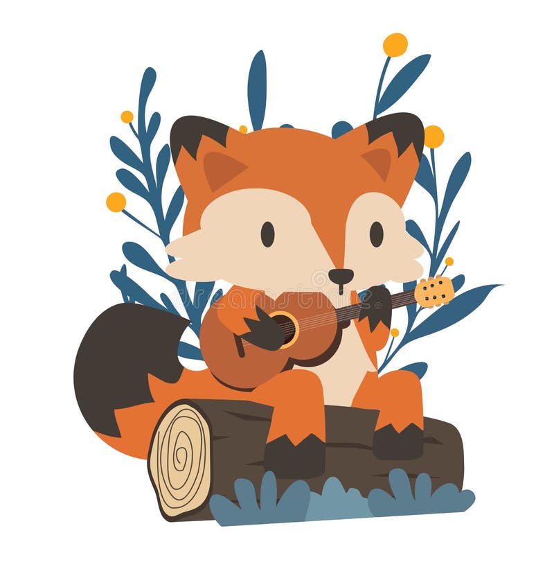 Cartoon guitar. stock vector. Illustration of deck, curls - 22344742