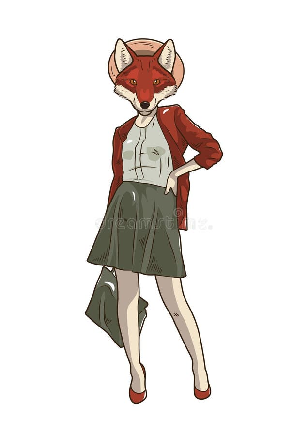 Red Fox Character. Vector Illustration Decorative Design Stock Vector ...