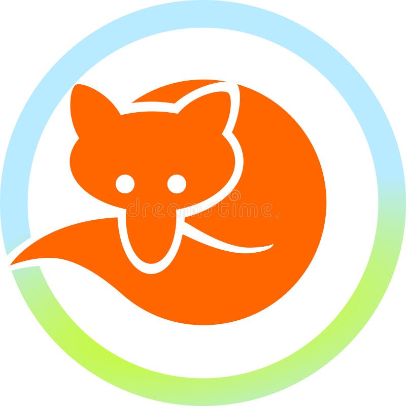 Red fox in a circle stock vector. Illustration of elegance - 11919669