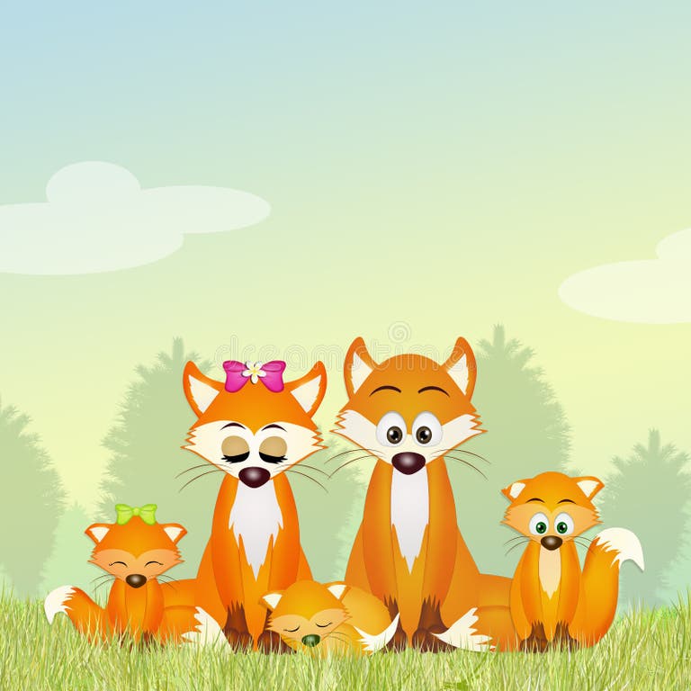 Fox Family Cartoon Stock Illustrations – 2,748 Fox Family Cartoon Stock ...