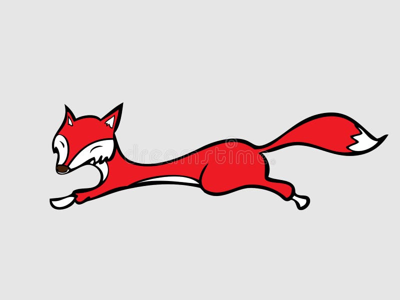 A fox jumping stock vector. Illustration of jumping, animal - 32330850