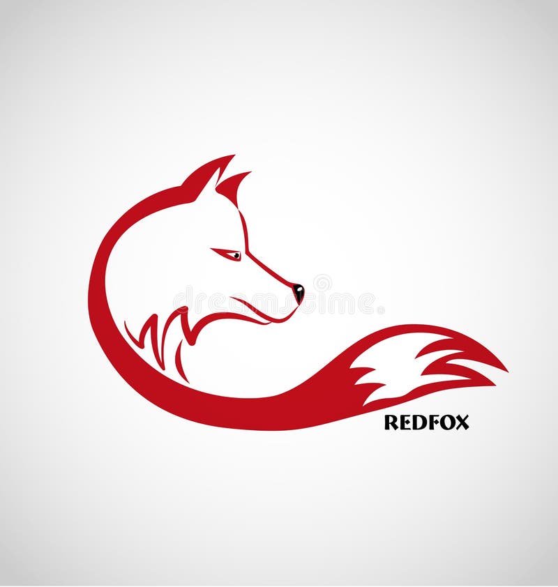 Red Fox Logo Vector Isolated Stock Vector - Illustration of business ...