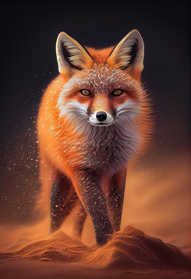 Red Fox on the Run stock image. Image of animal, sand - 271732251