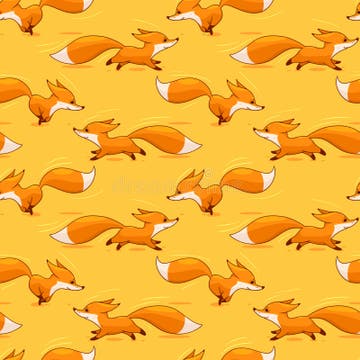 Cute Cartoon Red Fox Running Stock Illustrations – 354 Cute Cartoon Red ...